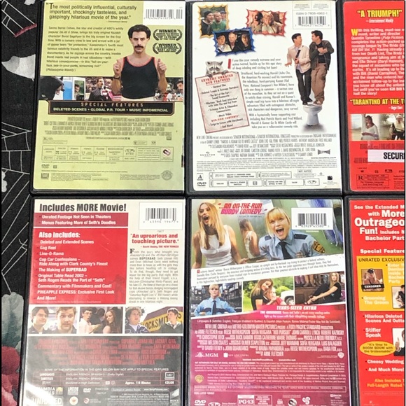 Media | 8 Dvd Gently Used Movie Lot Kill Bill Superbad Etc | Poshmark